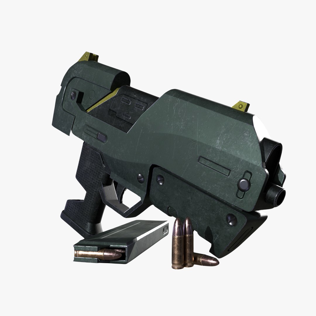 Sci Fi Gun PBR 3D - TurboSquid 2282401