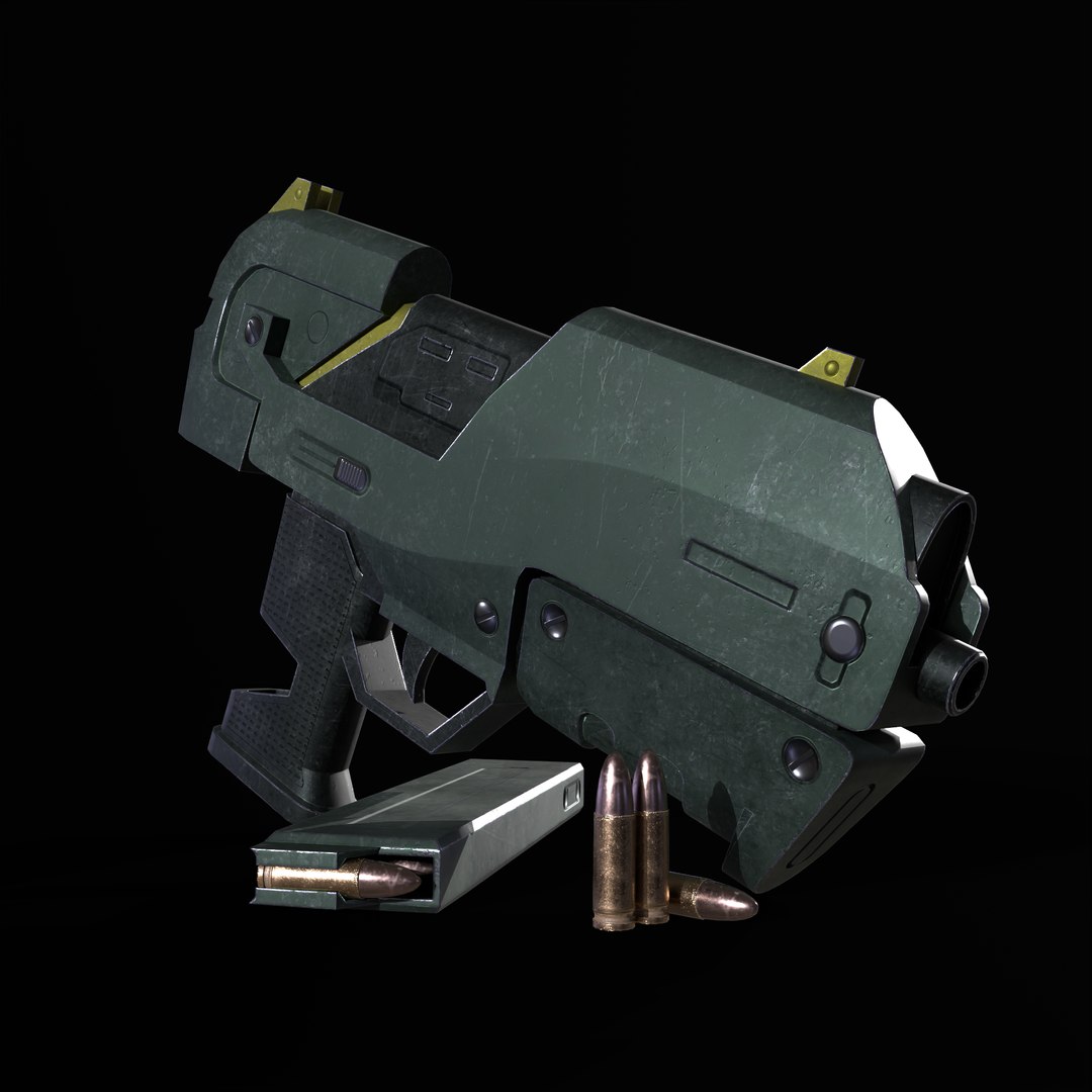 Sci Fi Gun PBR 3D - TurboSquid 2282401