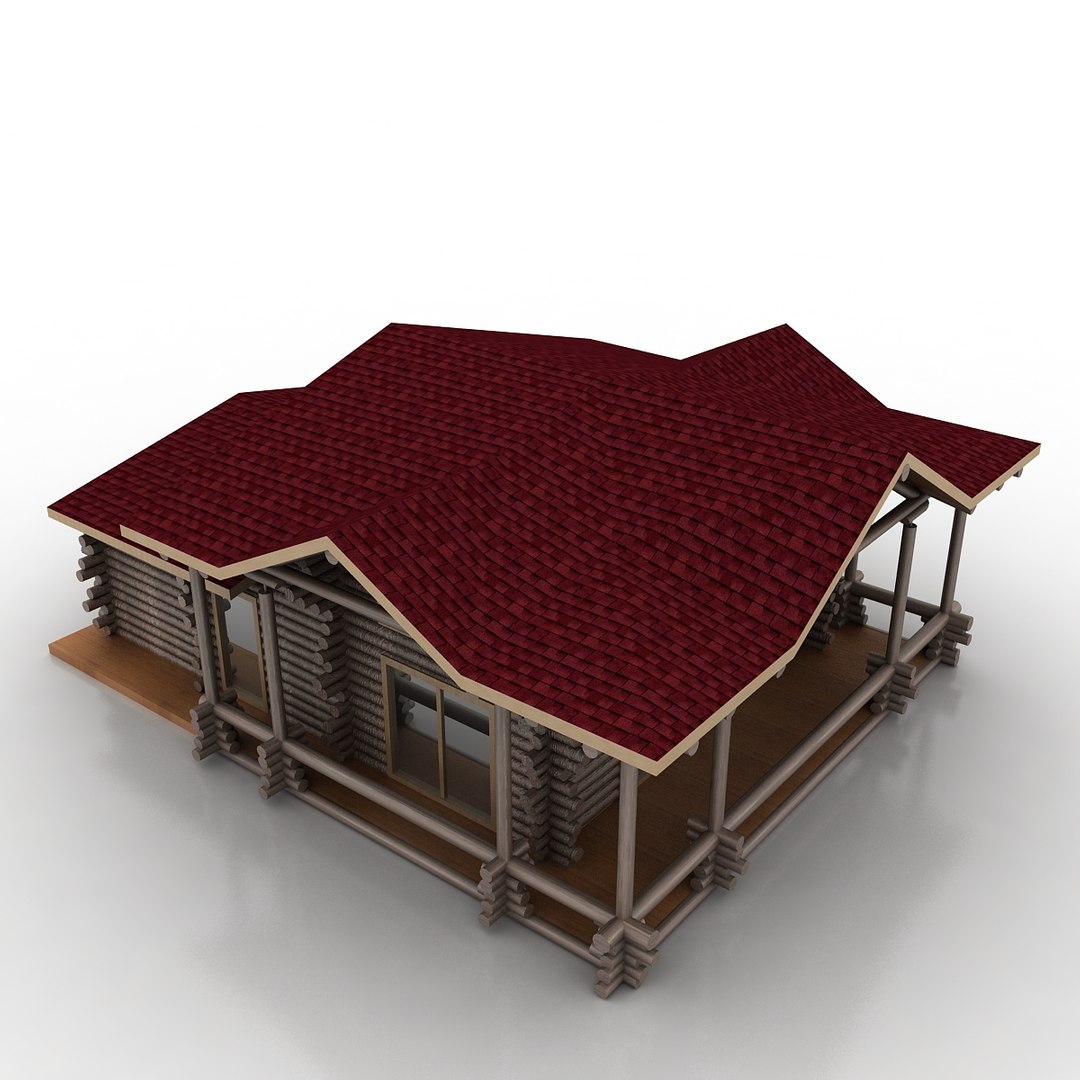 Wooden House 3d Model