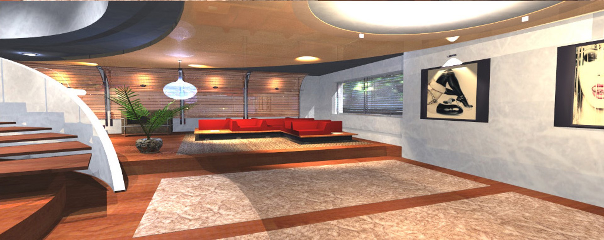 Fancy Loft Interior 3d Max