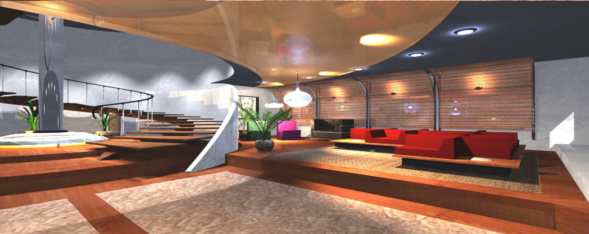 Fancy Loft Interior 3d Max