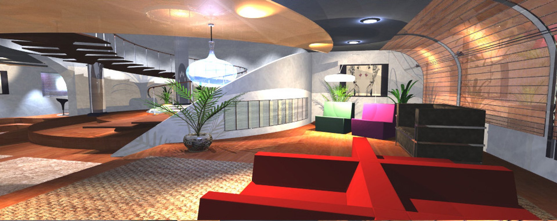 Fancy Loft Interior 3d Max