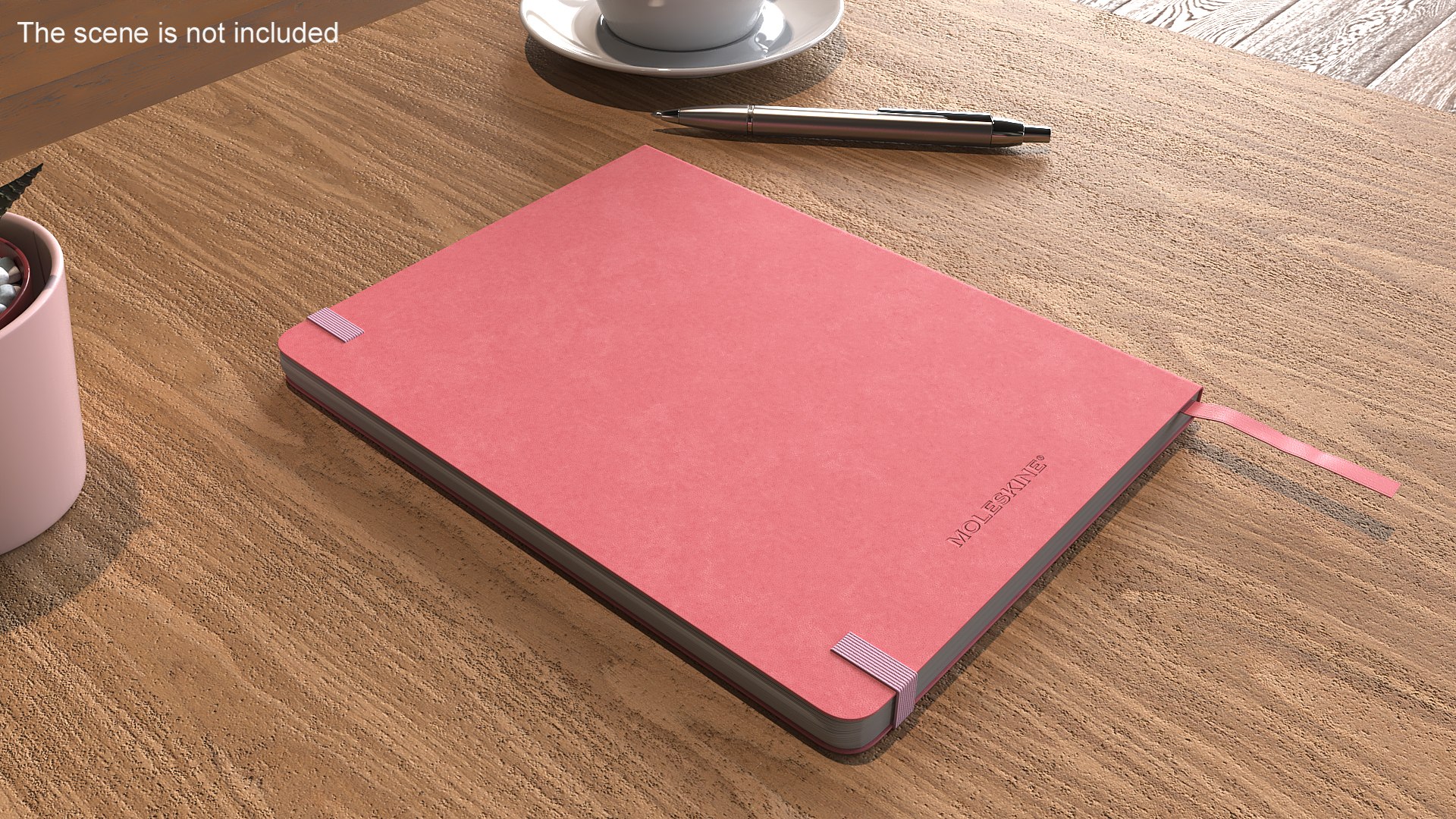 3D Stationary Notebook With Bookmark Pink - TurboSquid 2237146