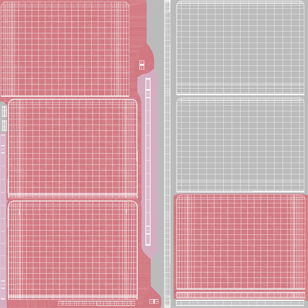 3D Stationary Notebook With Bookmark Pink - TurboSquid 2237146