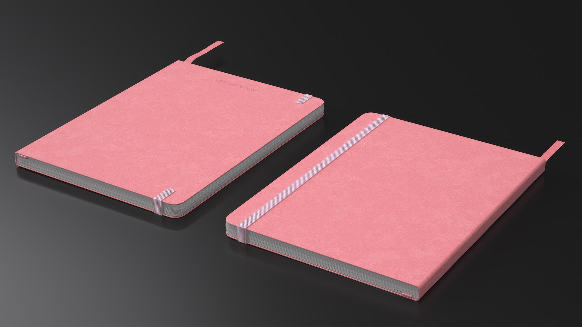3D Stationary Notebook With Bookmark Pink - TurboSquid 2237146