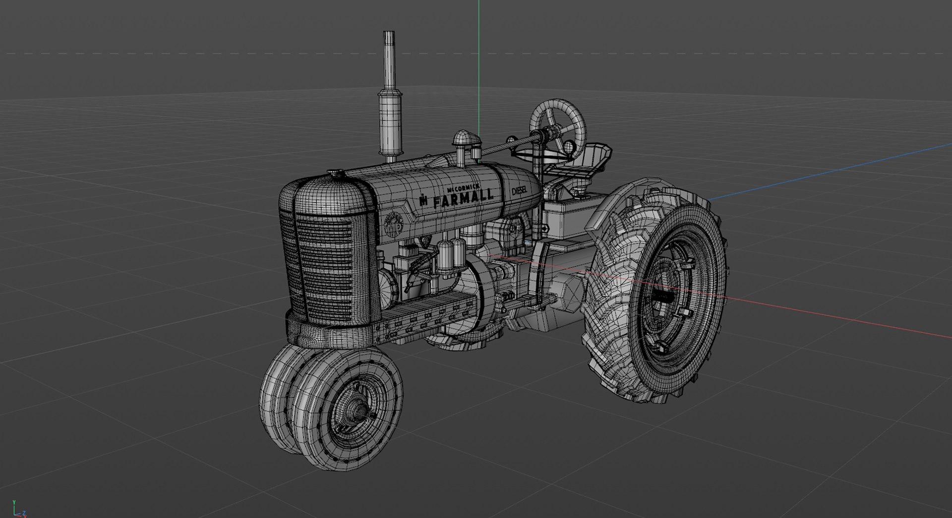 Farmall Super MD Tractor Model - TurboSquid 1716433