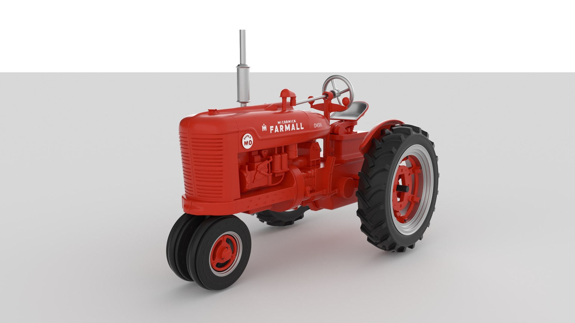Farmall Super MD Tractor Model - TurboSquid 1716433