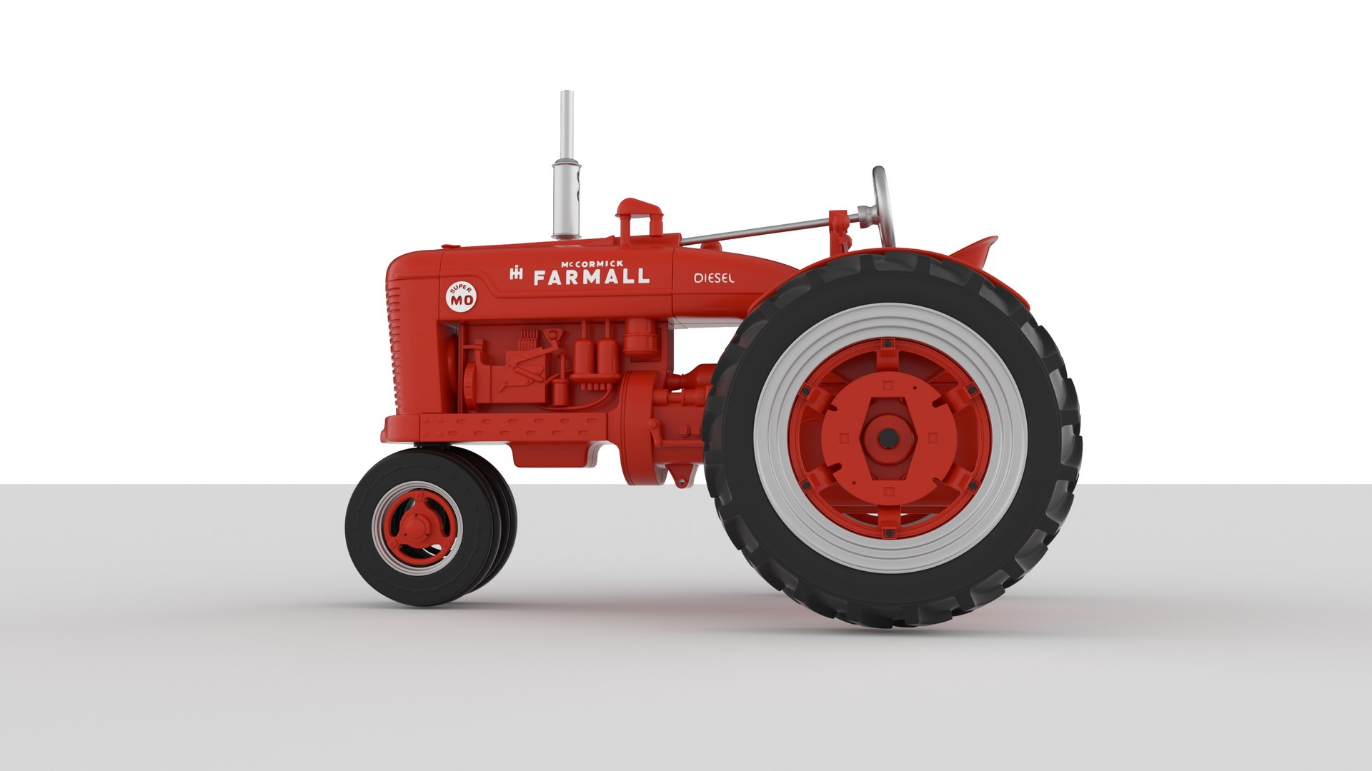 Farmall Super MD Tractor Model - TurboSquid 1716433