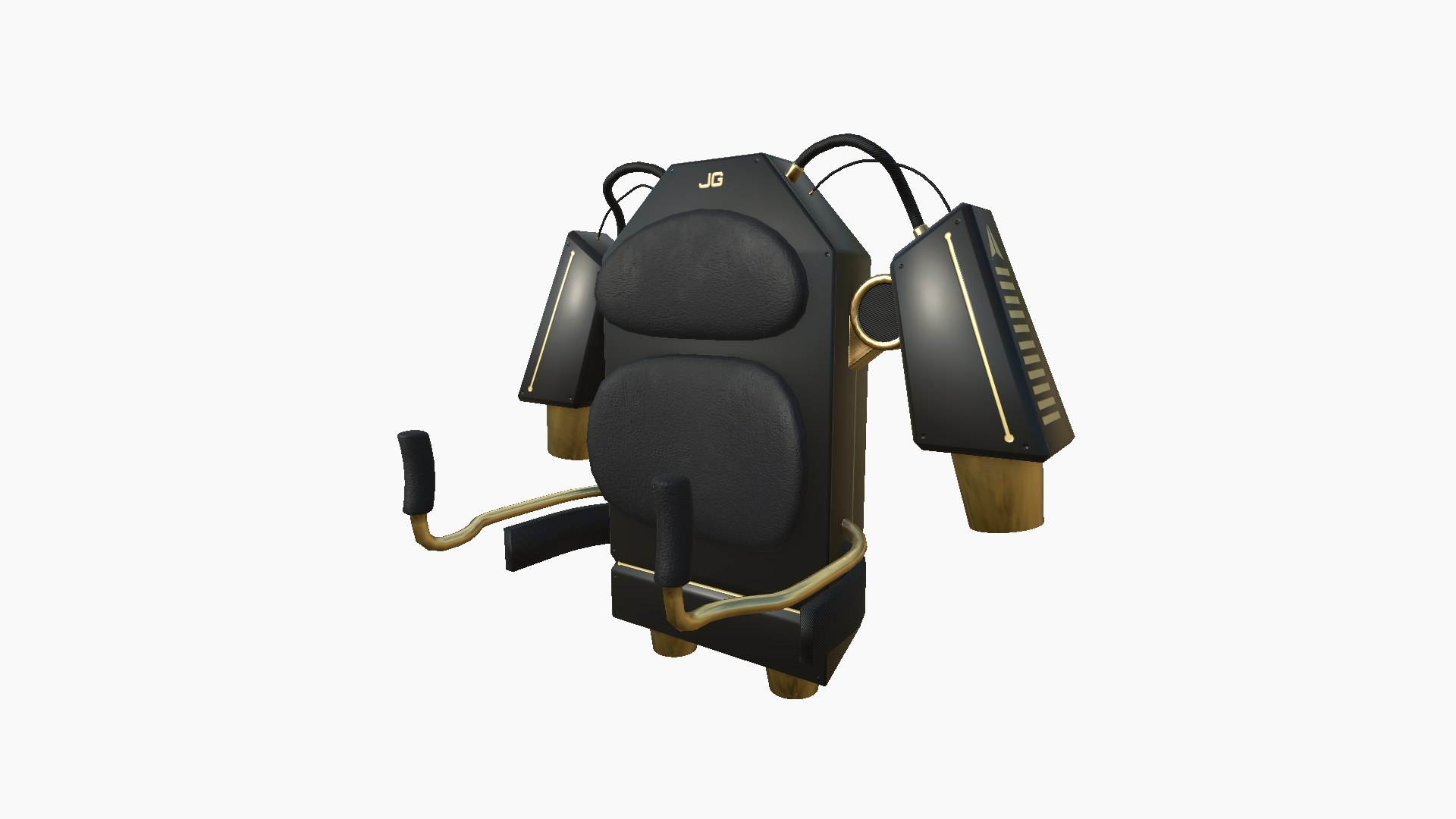 Jetpack G02 Golden Black - SciFi Character Design 3D - TurboSquid 1965321
