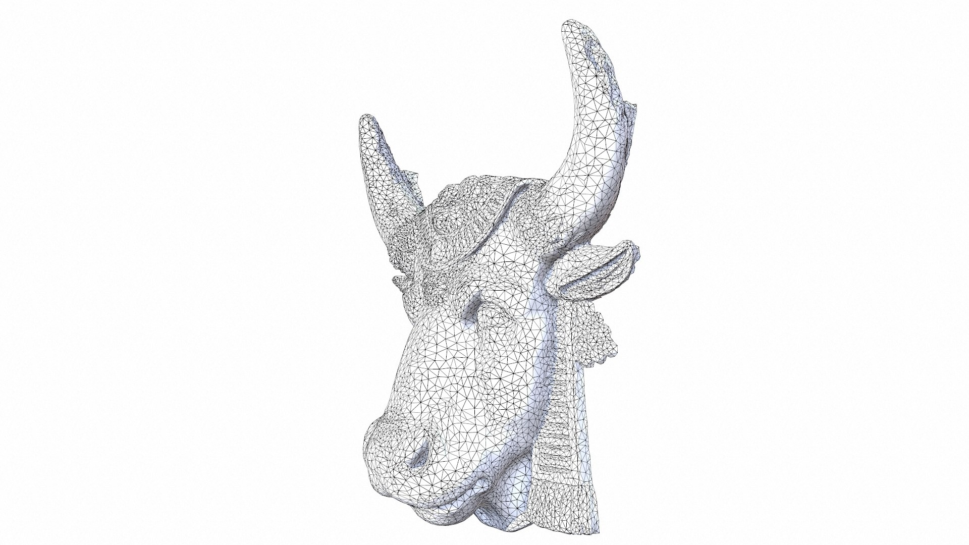 3D Model OX Head Sculpture - TurboSquid 2439265