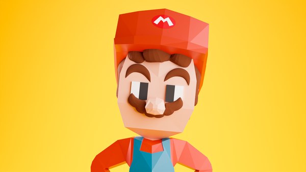modelo 3d Super Mario Low Poly modelo 3D aparejado - TurboSquid 1953605
