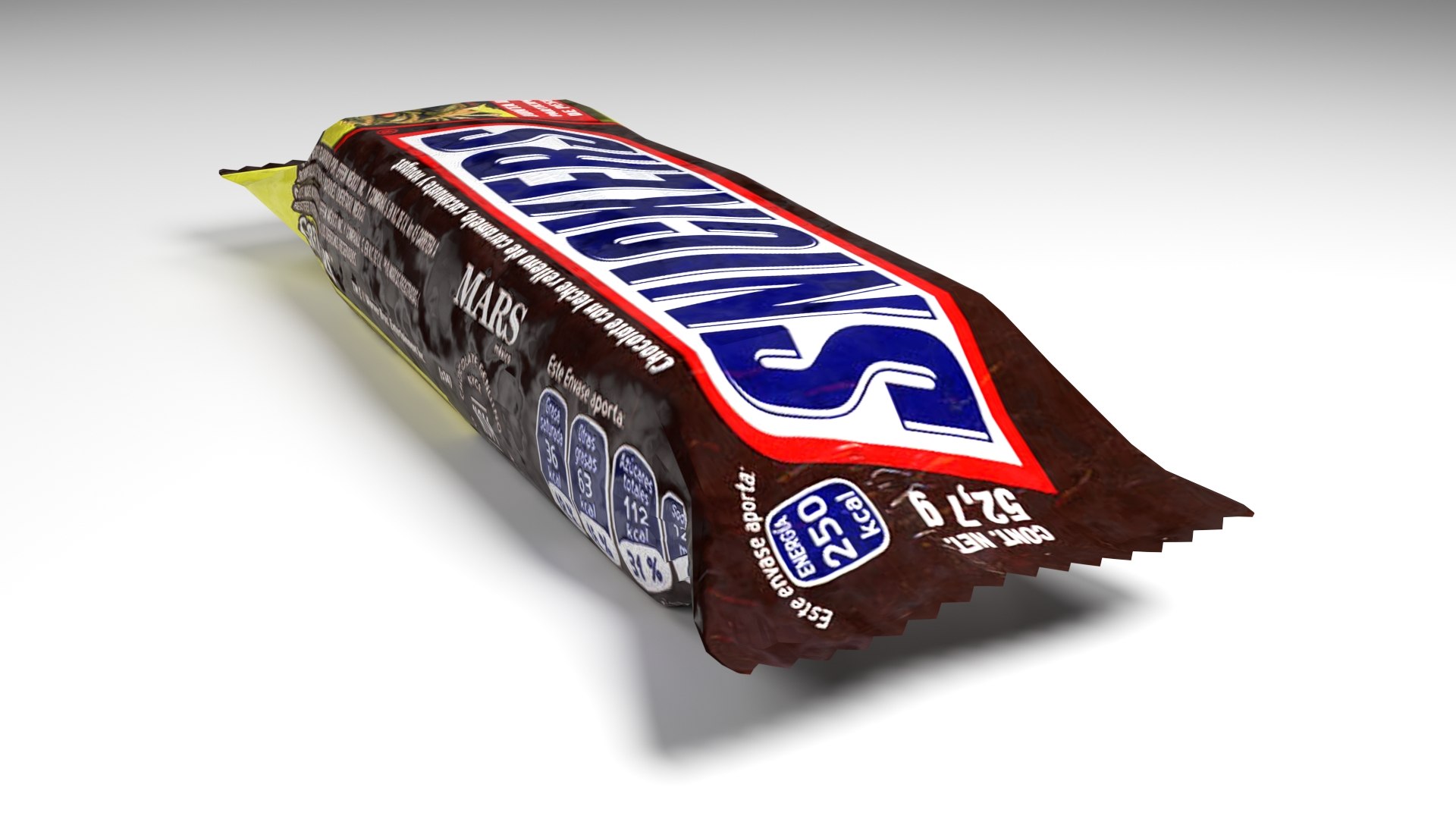 3D Model Snickers Chocolate Bar - TurboSquid 1496816