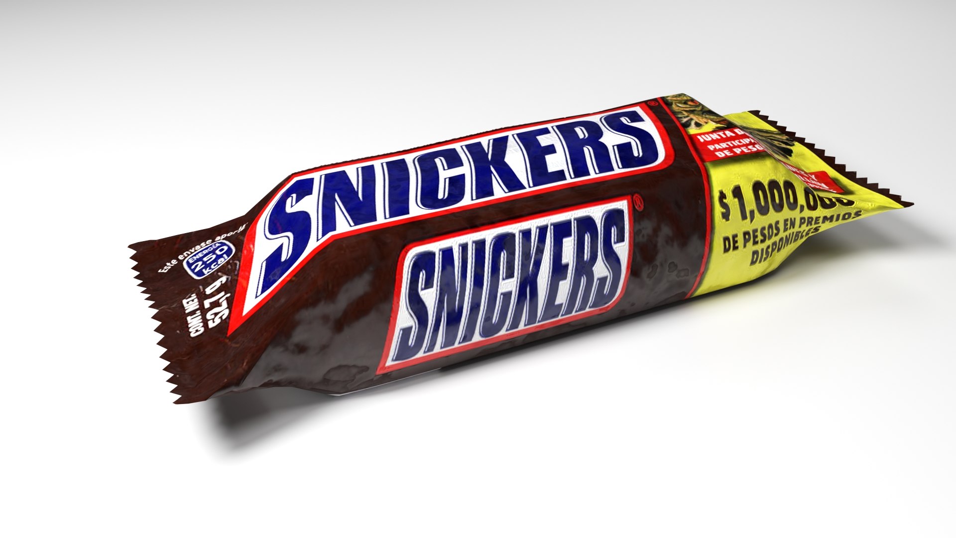 3D Model Snickers Chocolate Bar - TurboSquid 1496816