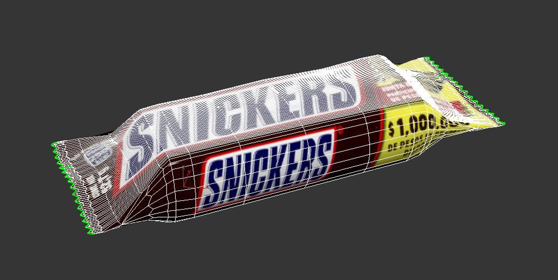 3D Model Snickers Chocolate Bar - TurboSquid 1496816