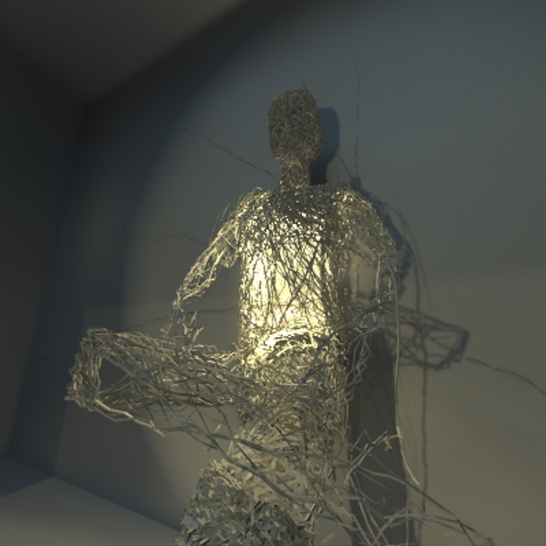 3d Sitting Man Wires