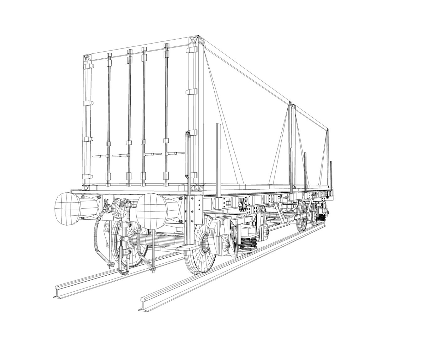 3D Wagon Container Model - TurboSquid 1251113