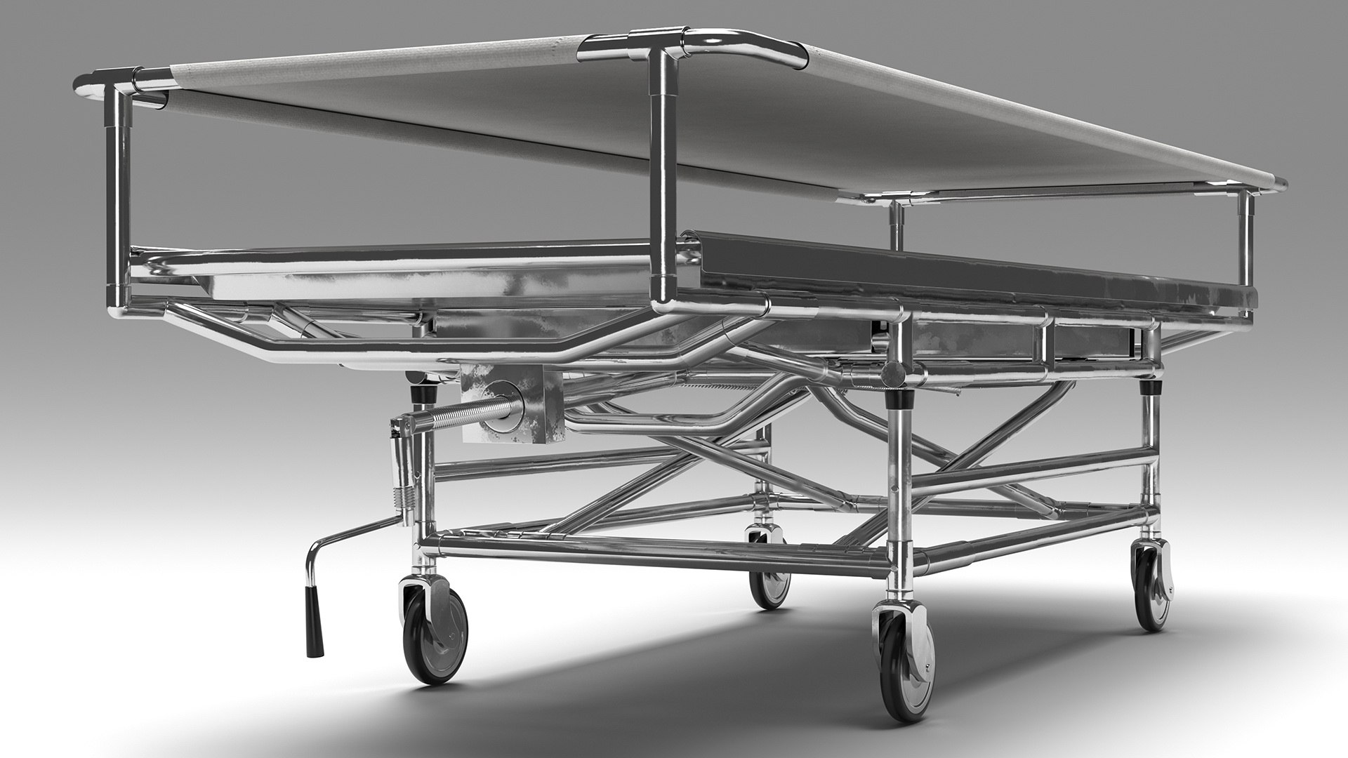 3D Covered Mortuary Gurney Rigged Model - TurboSquid 2012401