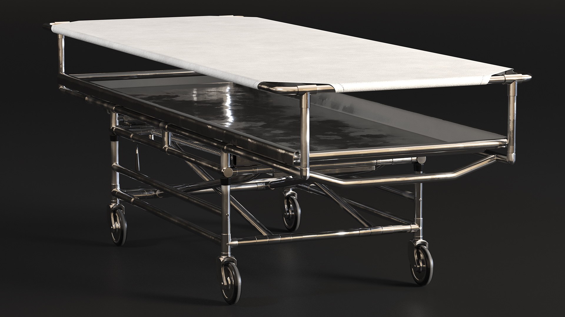 3D Covered Mortuary Gurney Rigged Model - TurboSquid 2012401