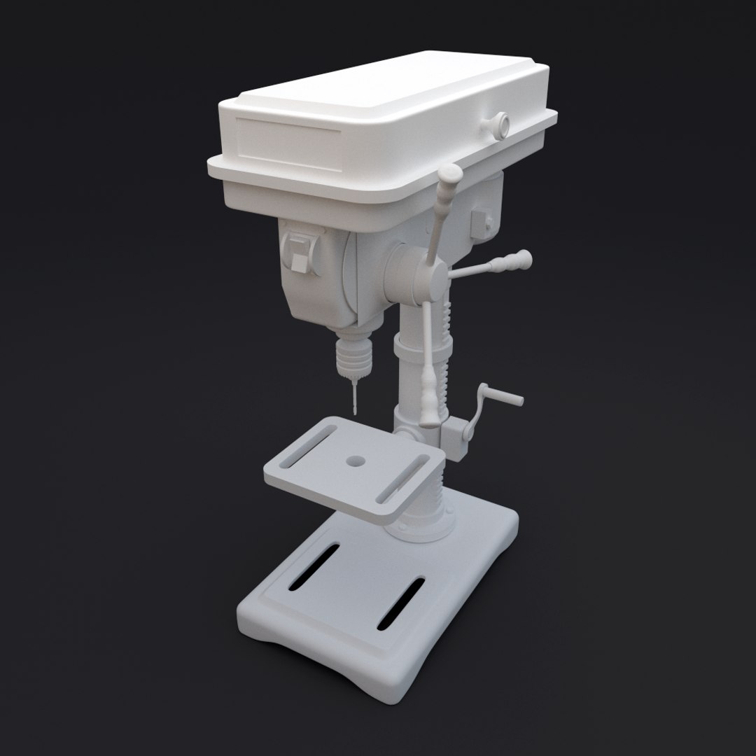 3d Model Of Drill Press