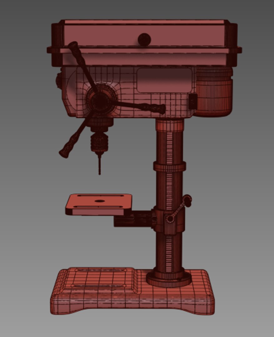 3d Model Of Drill Press