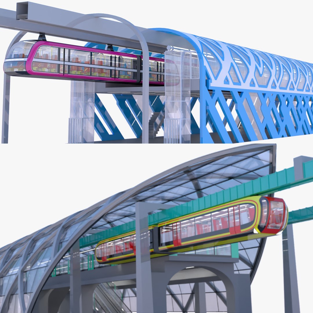 Elevated Trains Stations 3D Model - TurboSquid 2381514