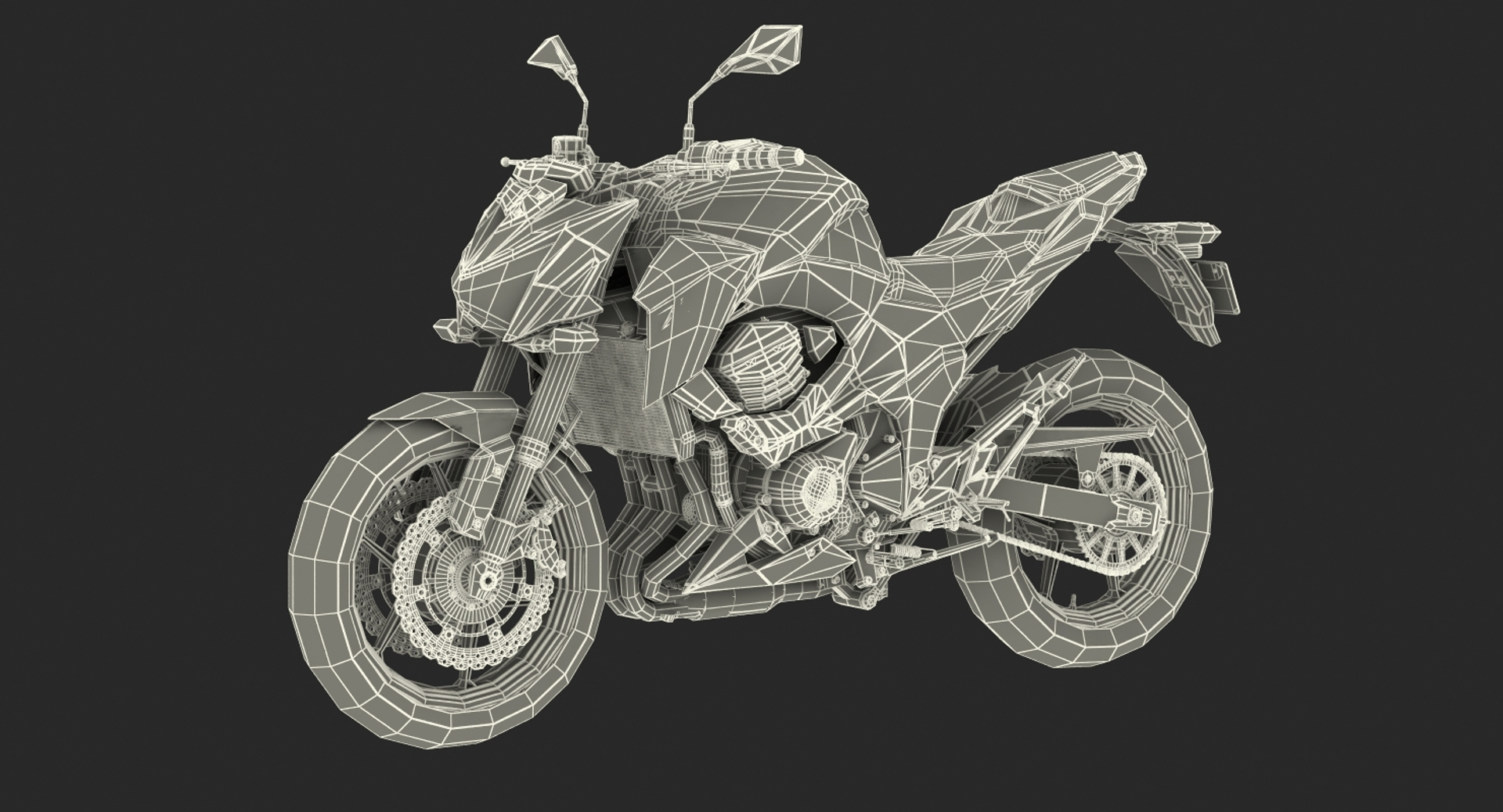 3D Motorcycle Kawasaki Z800 Red - TurboSquid 1163444