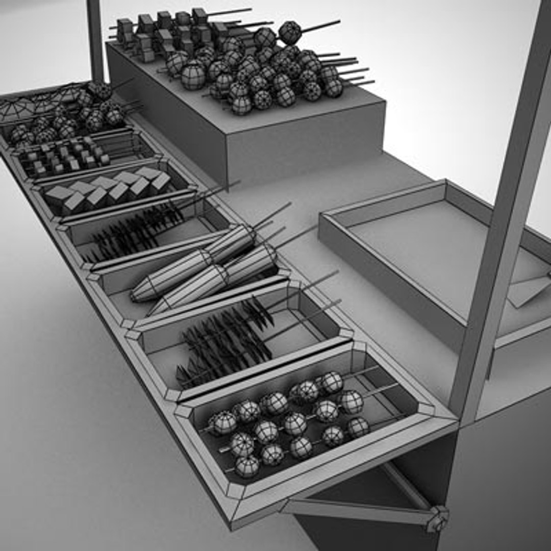 3d Model Chinese Fast Food Buffet