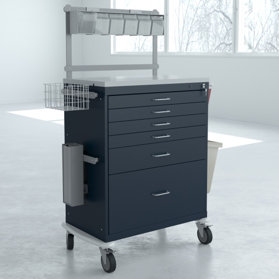 Anesthesia Workstation Tall Drawer 3D Model - TurboSquid 1227985