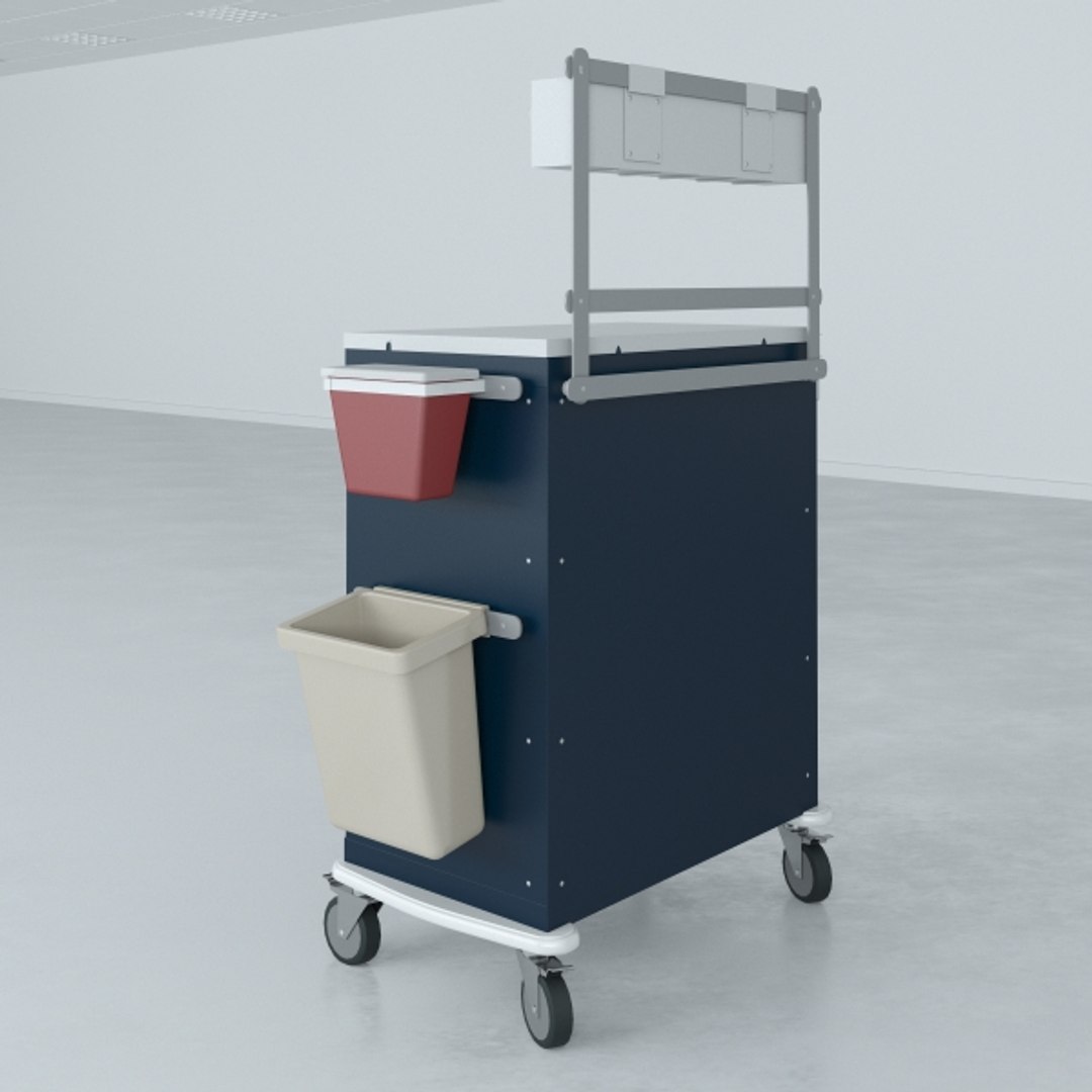 Anesthesia Workstation Tall Drawer 3D Model - TurboSquid 1227985