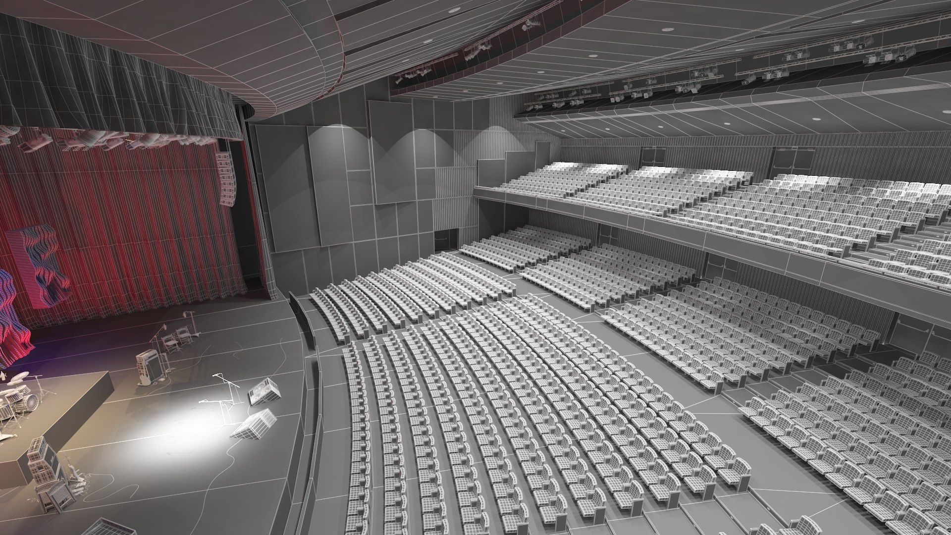 3D Model Concert Hall Instruments Microphones - TurboSquid 1594712