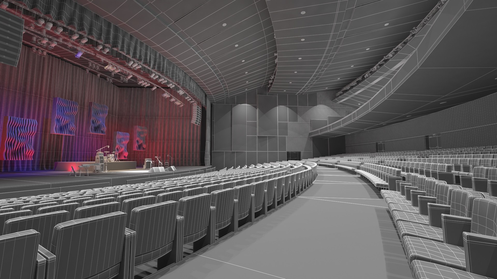 3D Model Concert Hall Instruments Microphones - TurboSquid 1594712