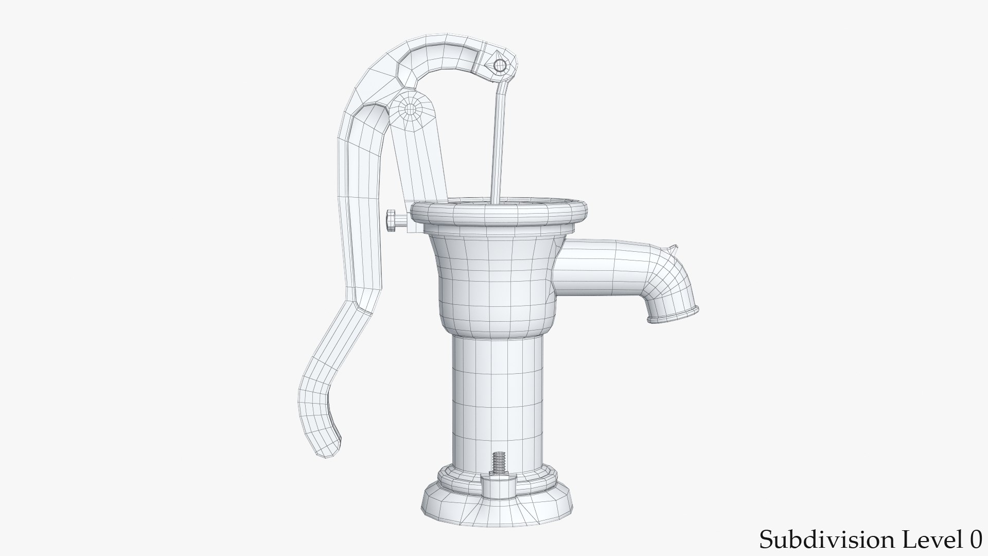 Hand Water Pump 3d Model