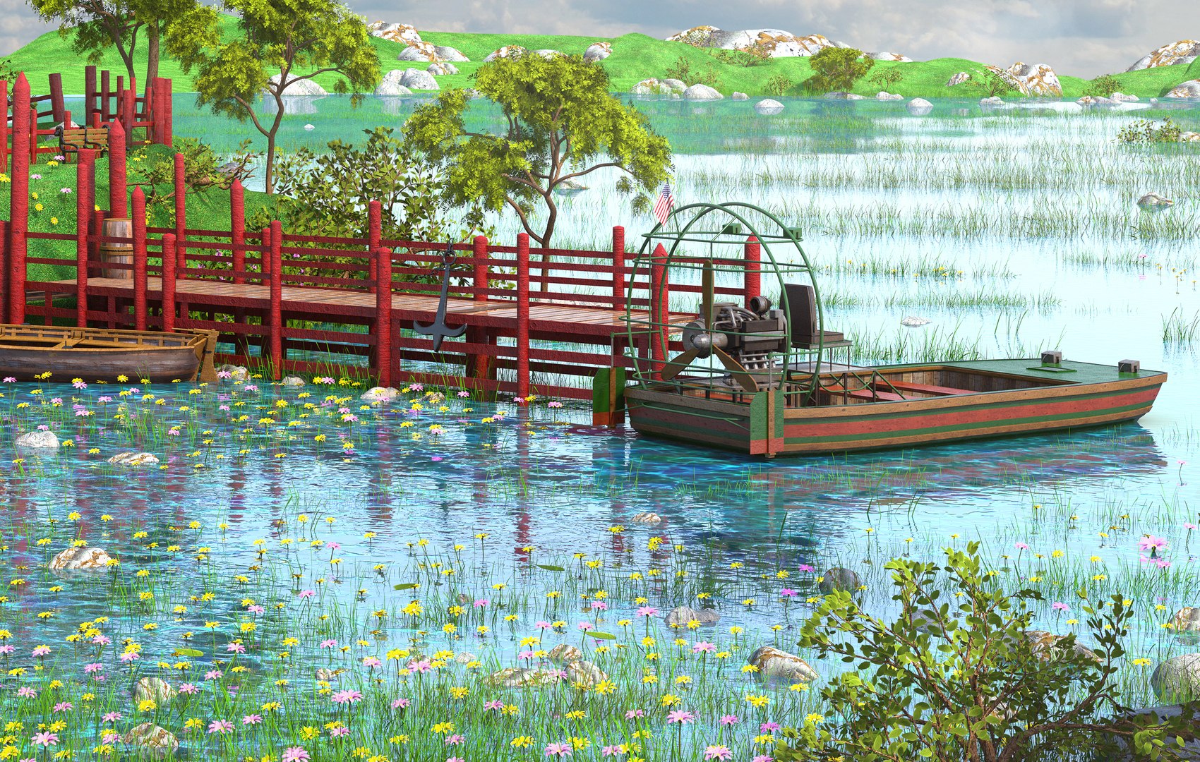 3D Environment Lake House Model - TurboSquid 1372627