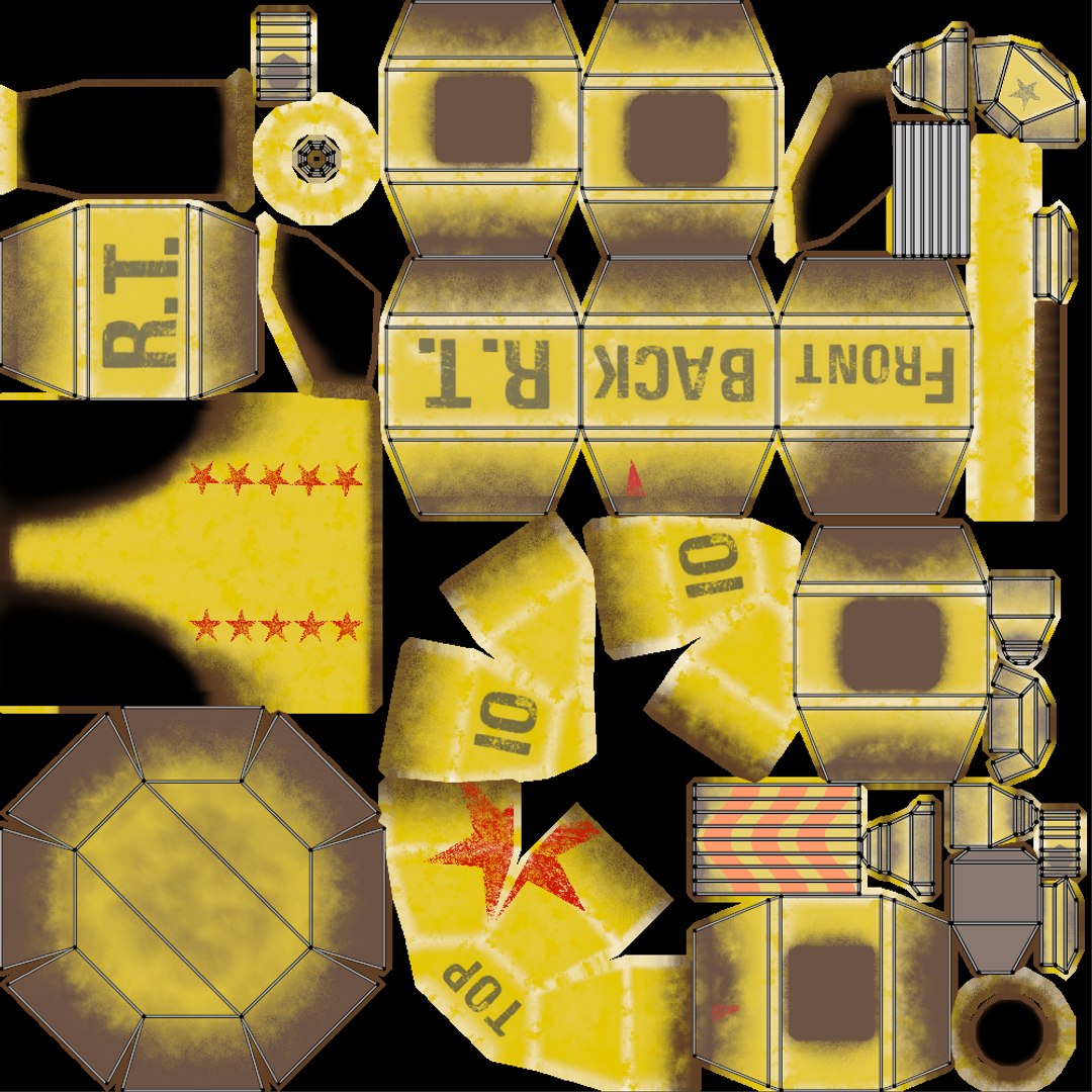 Turret Gun Turnable Rigged Yellow Low-Poly For Games Model - TurboSquid ...