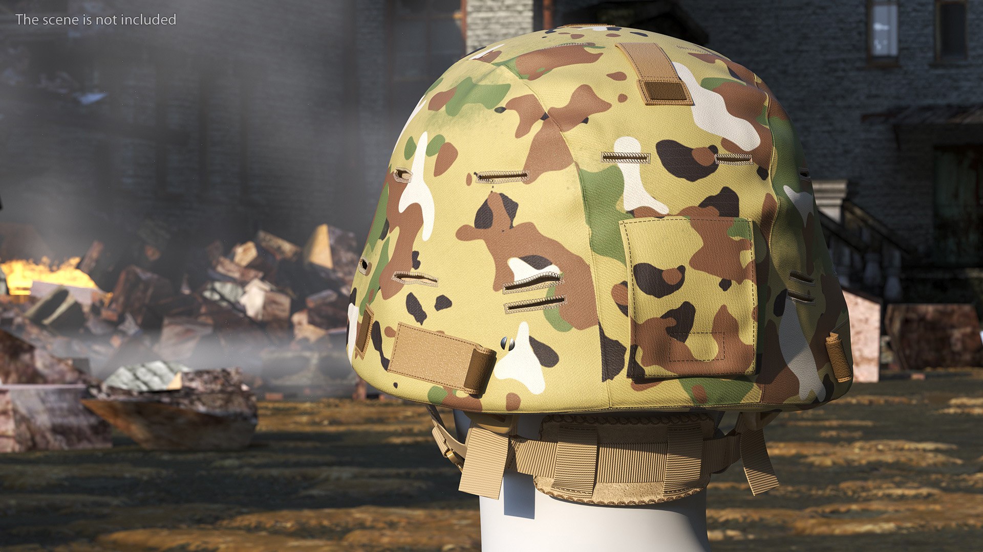 3D Advanced Combat Helmet Yellow Camo - TurboSquid 2046456