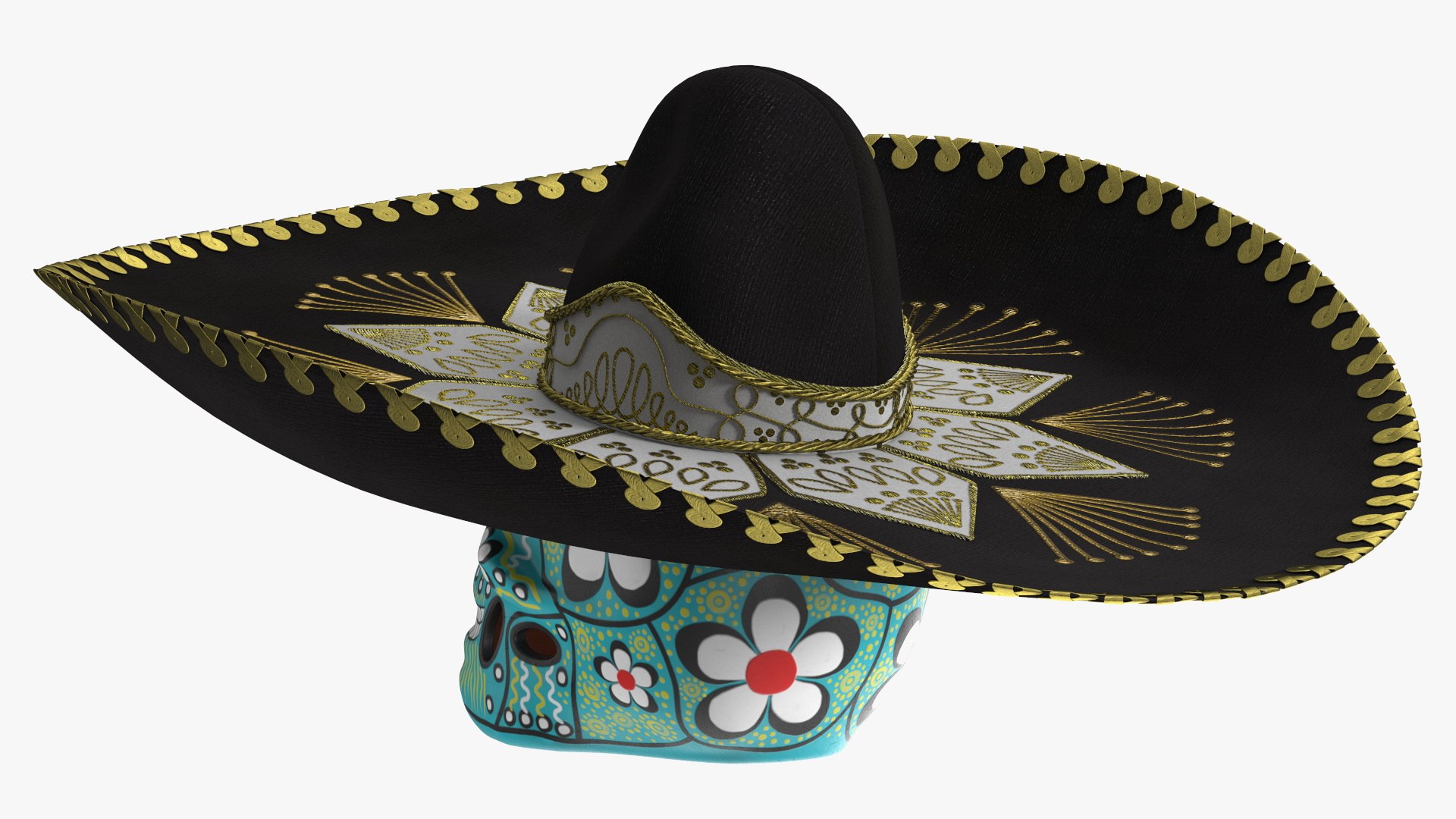 Mariachi Calavera Cielo Alegre 3D Model - TurboSquid 2352540