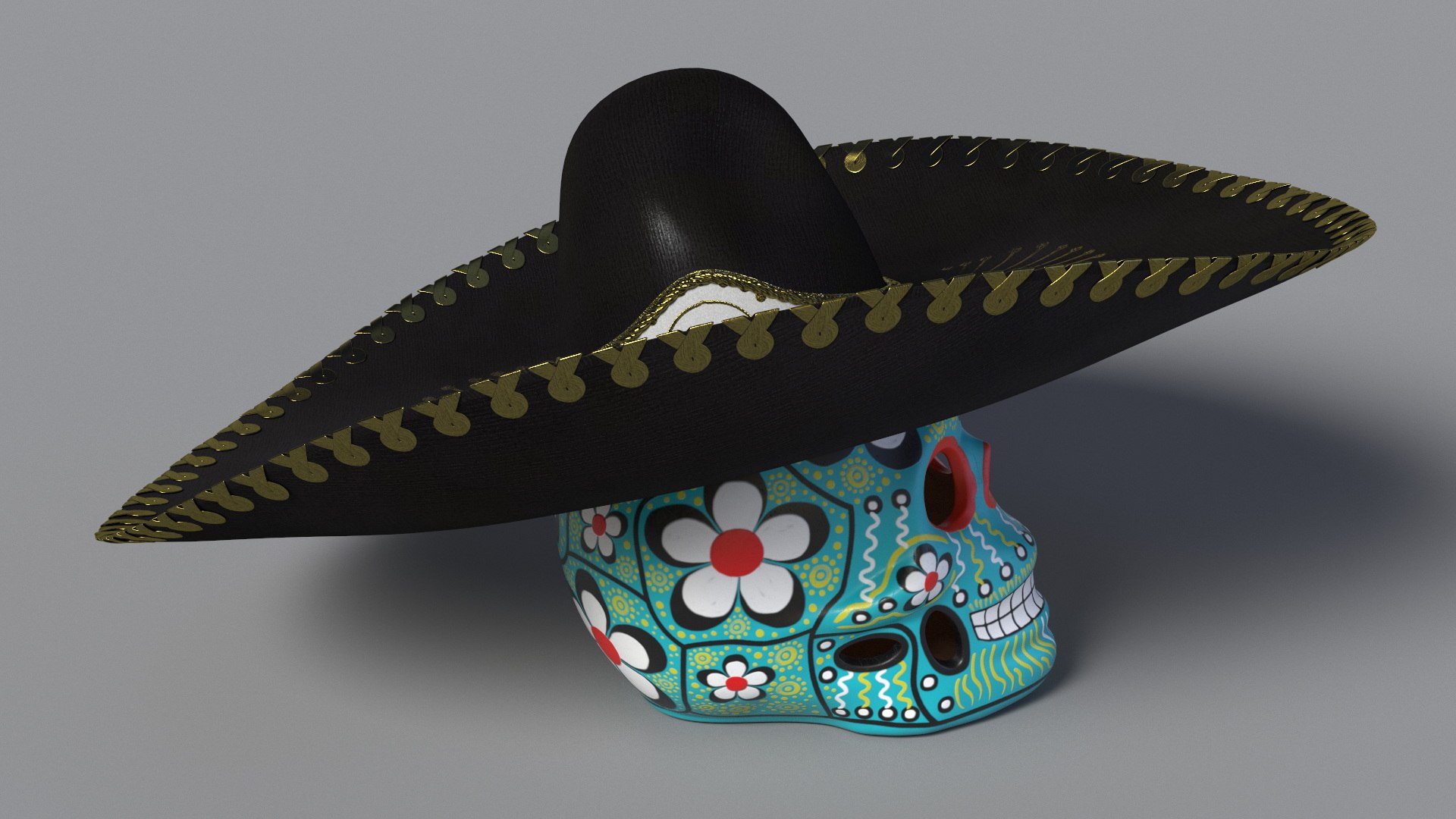 Mariachi Calavera Cielo Alegre 3D Model - TurboSquid 2352540
