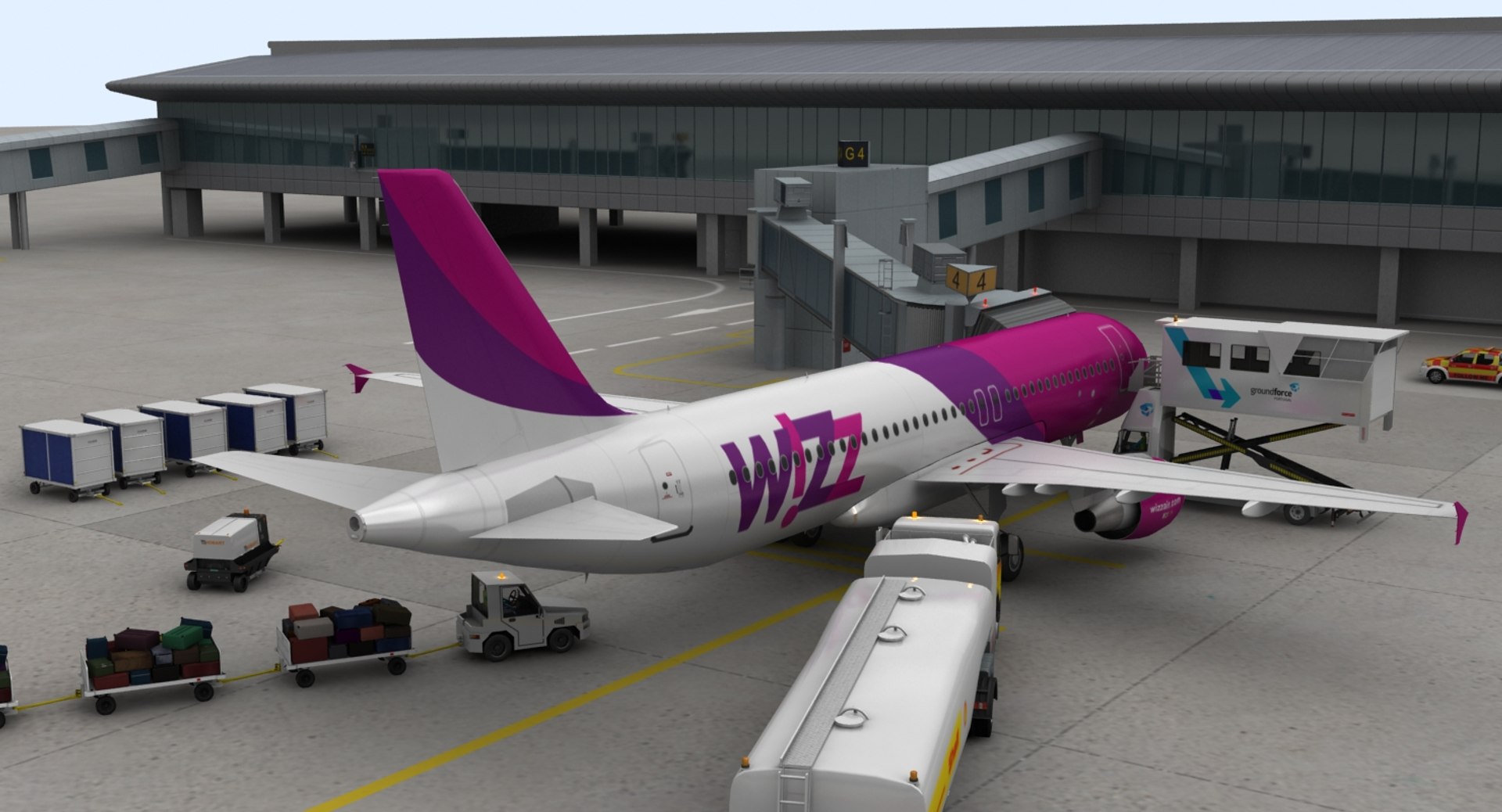 3d airbus a320 wizz air model