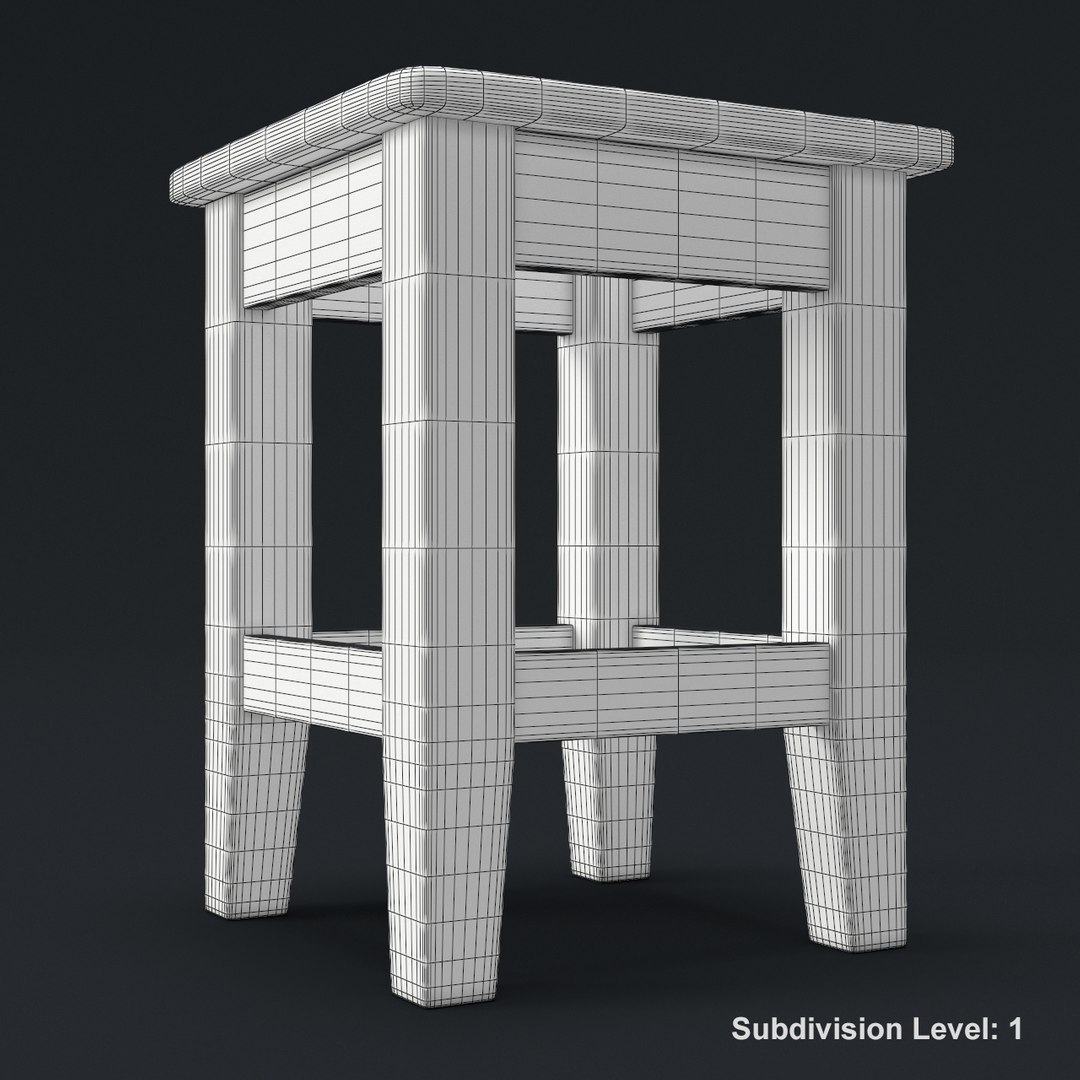 3D old stool model - TurboSquid 1198609