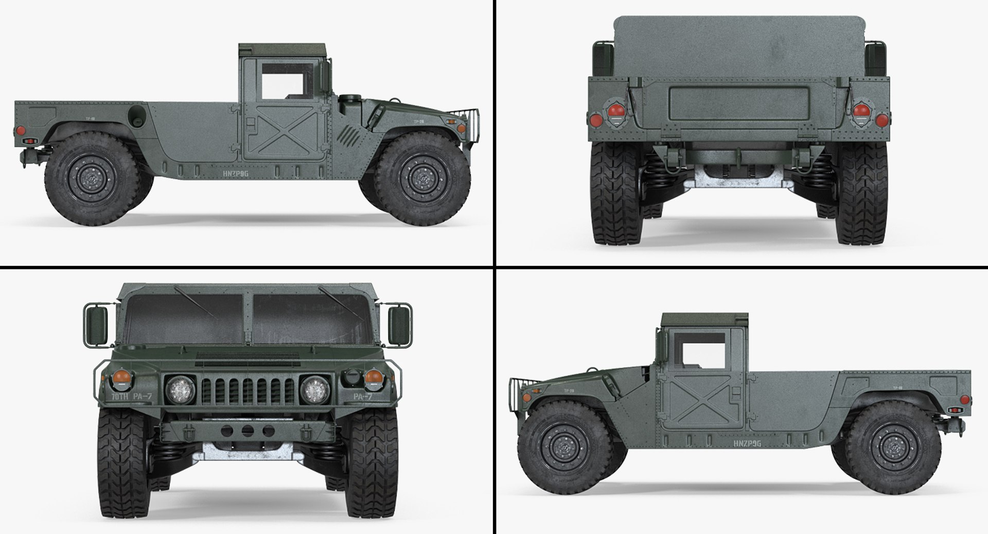Hmmwv M998 Rigged 3d Model