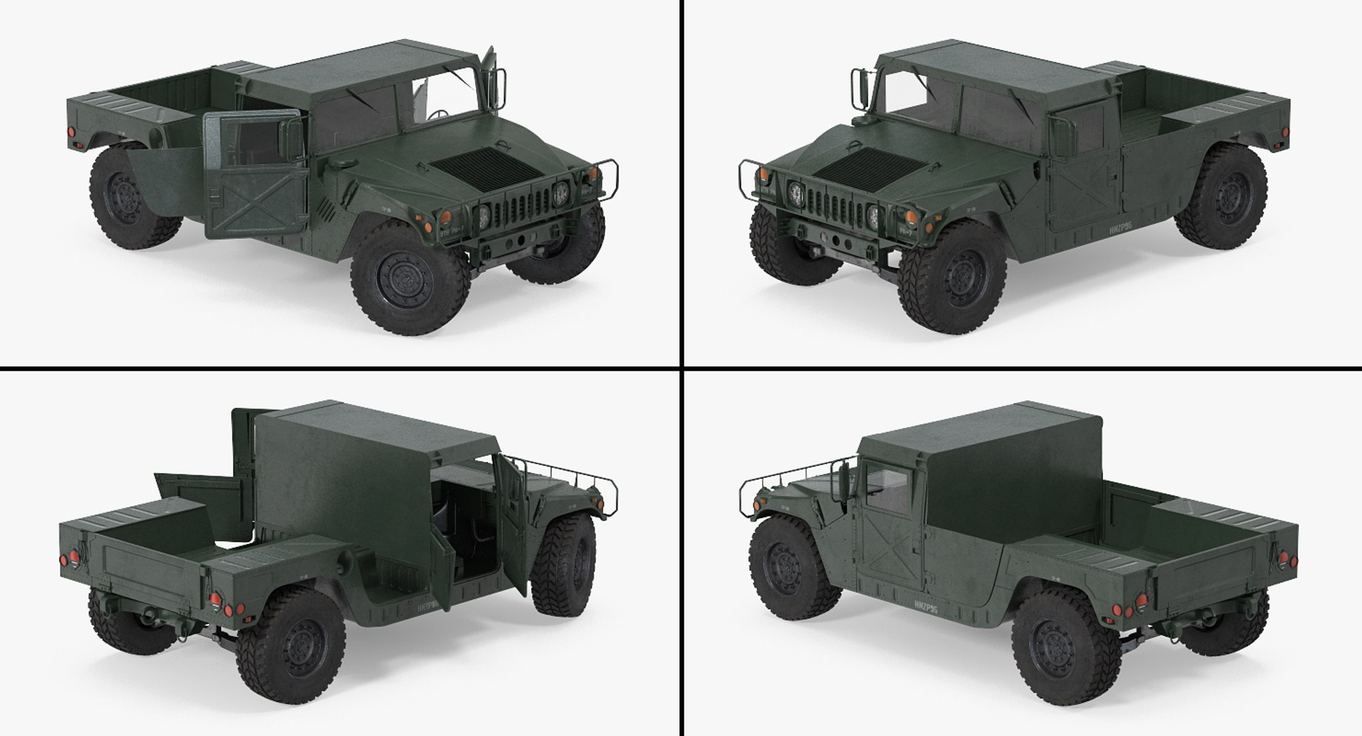 Hmmwv M998 Rigged 3d Model
