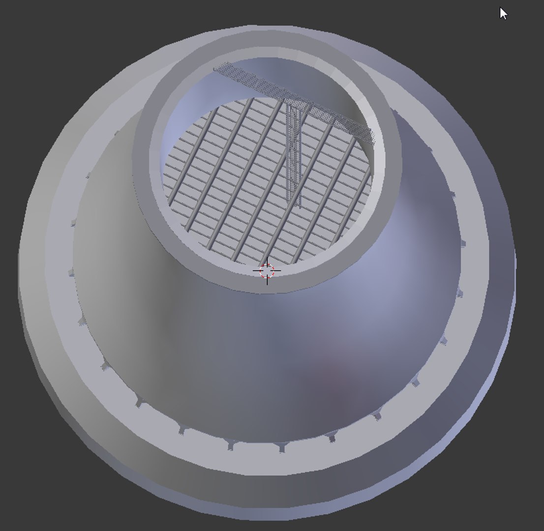 3d weathered cooling tower