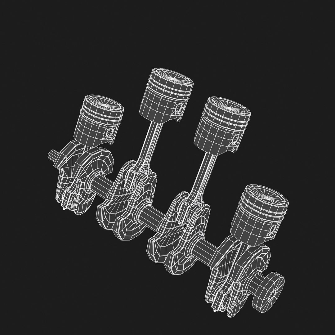 3d Model Crankshaft Animation
