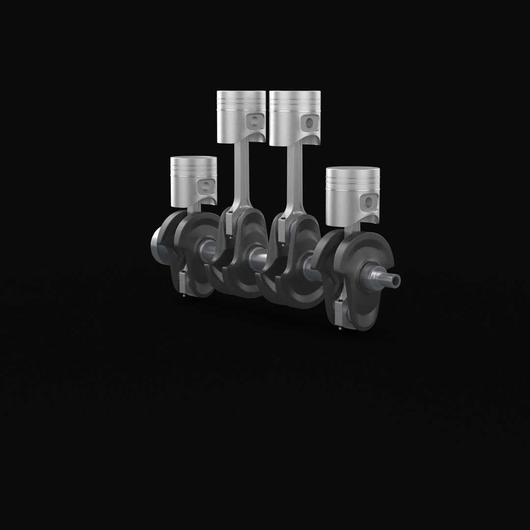 3d Model Crankshaft Animation