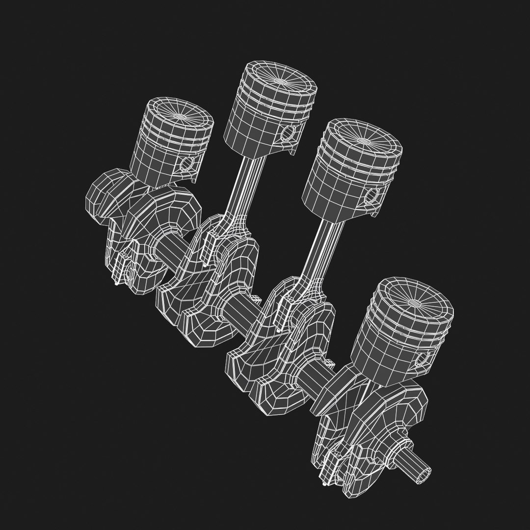 3d Model Crankshaft Animation
