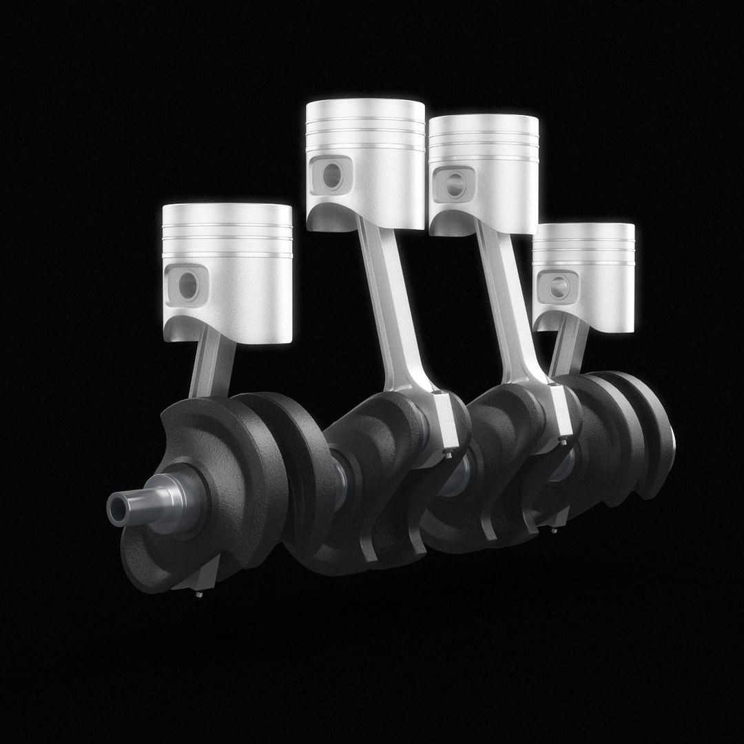 3d Model Crankshaft Animation