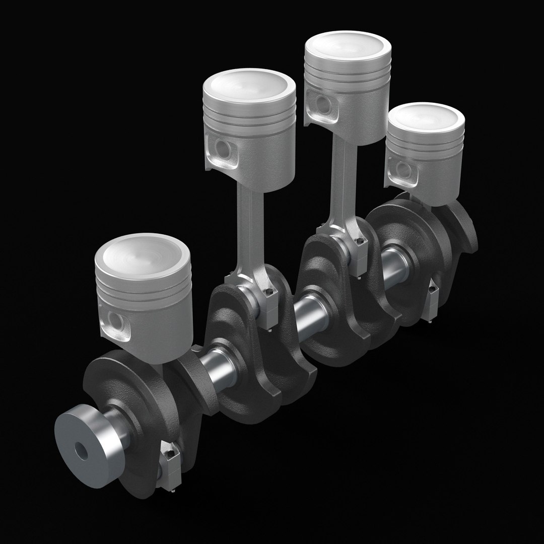 3d Model Crankshaft Animation