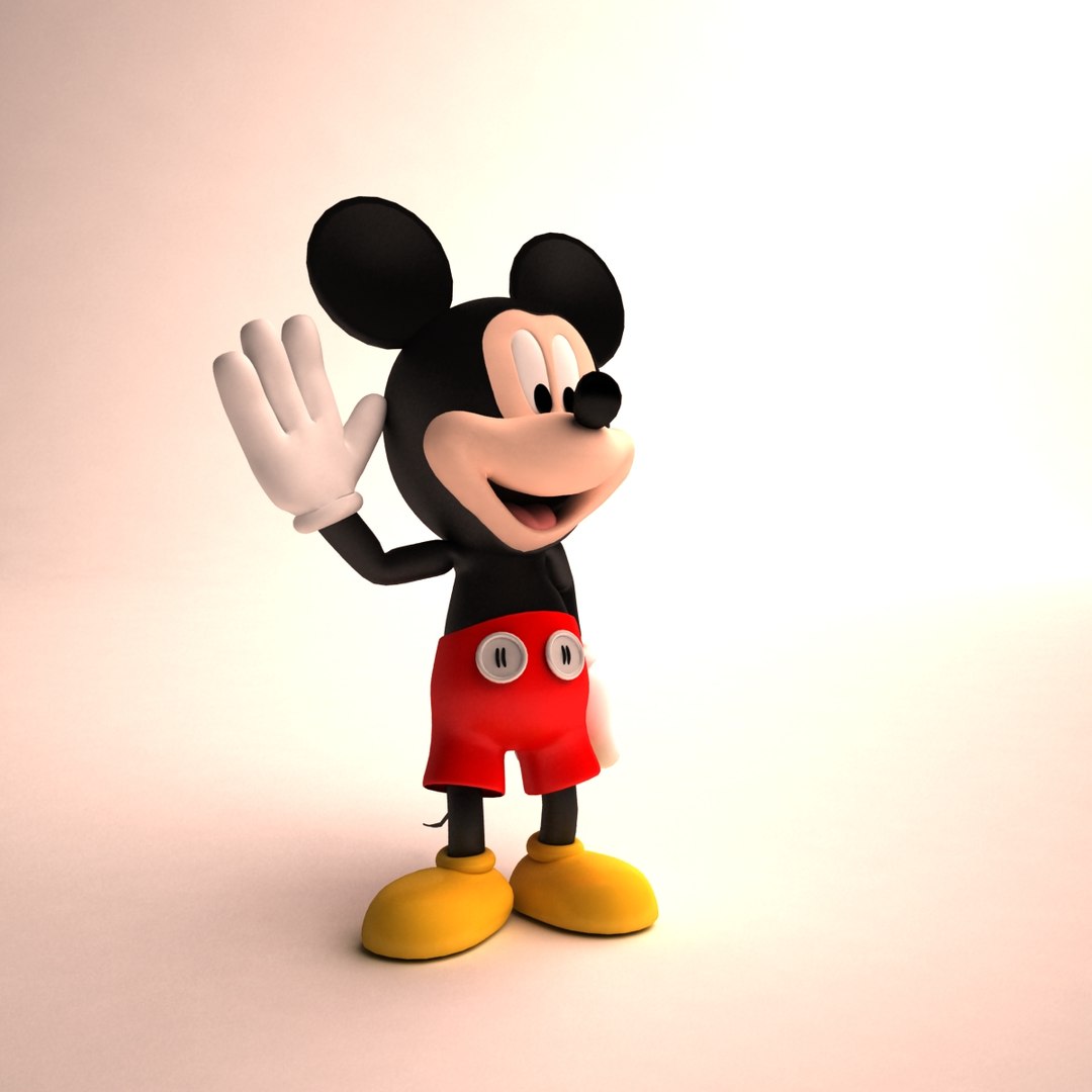 3d Model Of Mickey Mouse Rigged