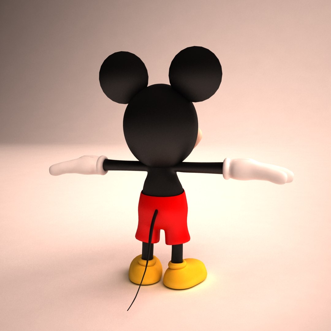 3d Model Of Mickey Mouse Rigged