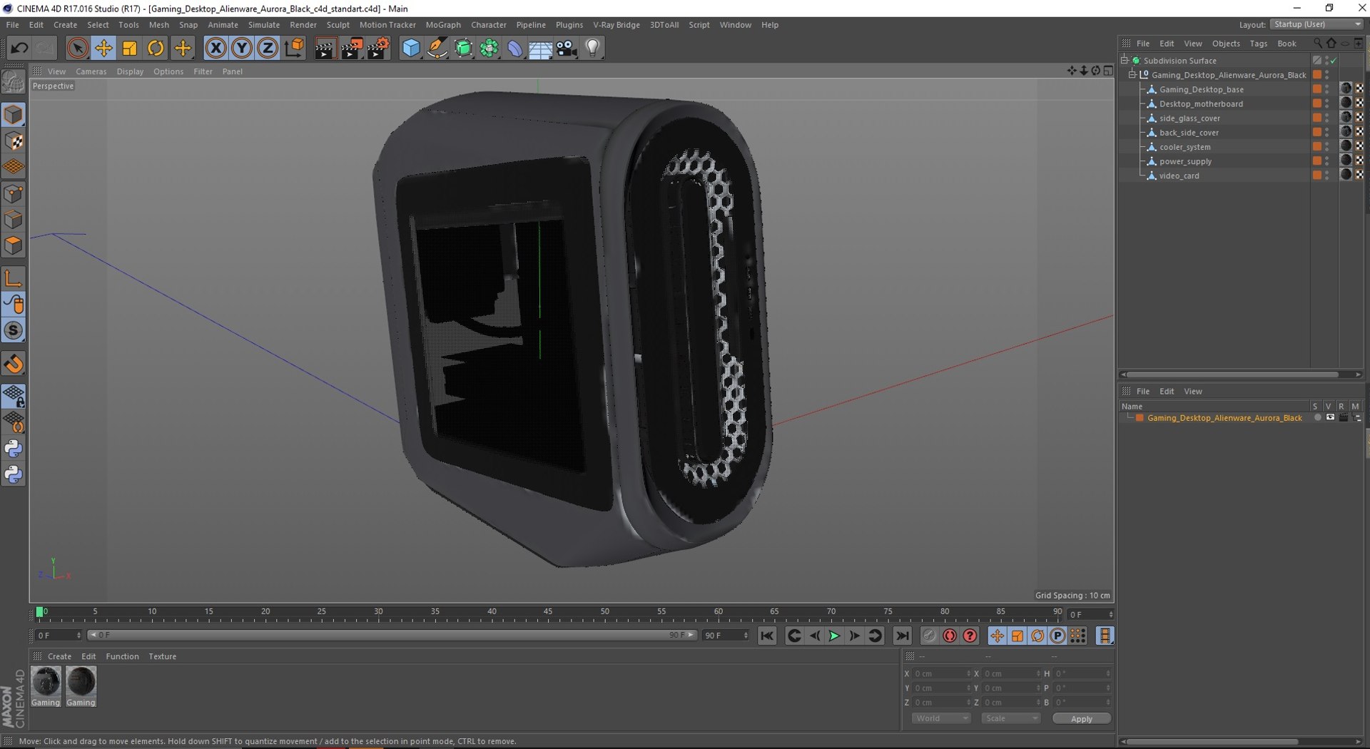 3D Gaming Desktop Alienware Aurora Black Model - TurboSquid 2137129